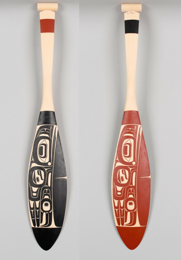 Double Sided Raven Paddle | Alison Bremner Tlingit Artist